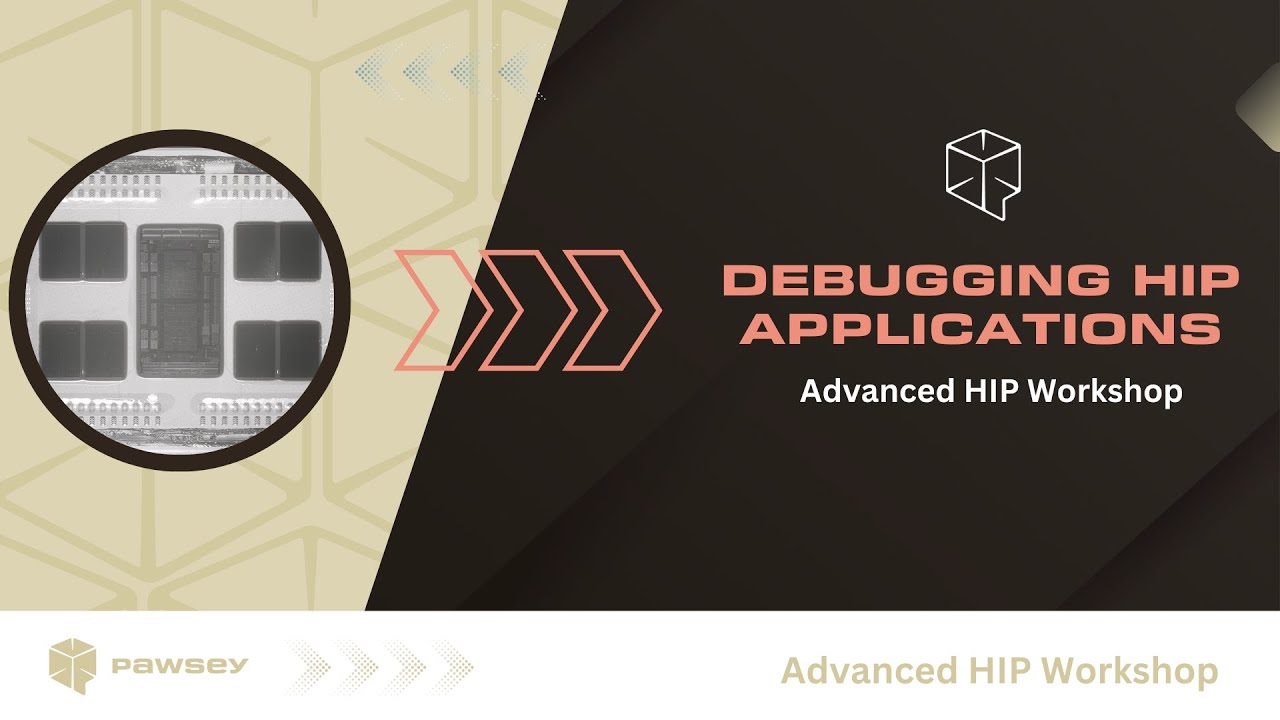 HIP Workshop | Debugging HIP applications | Debugging HIP kernels with ROCGDB