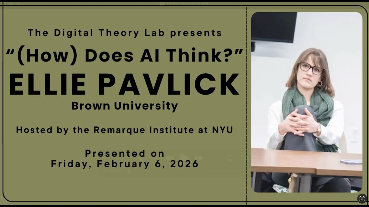 Ellie Pavlick, (How) Does AI Think?