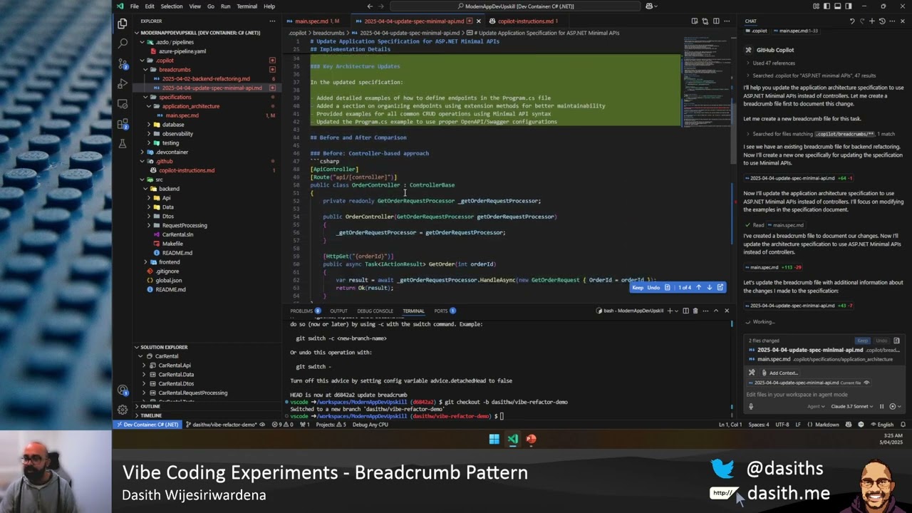Breadcrumb Pattern - Vibe Coding With GitHub Copilot