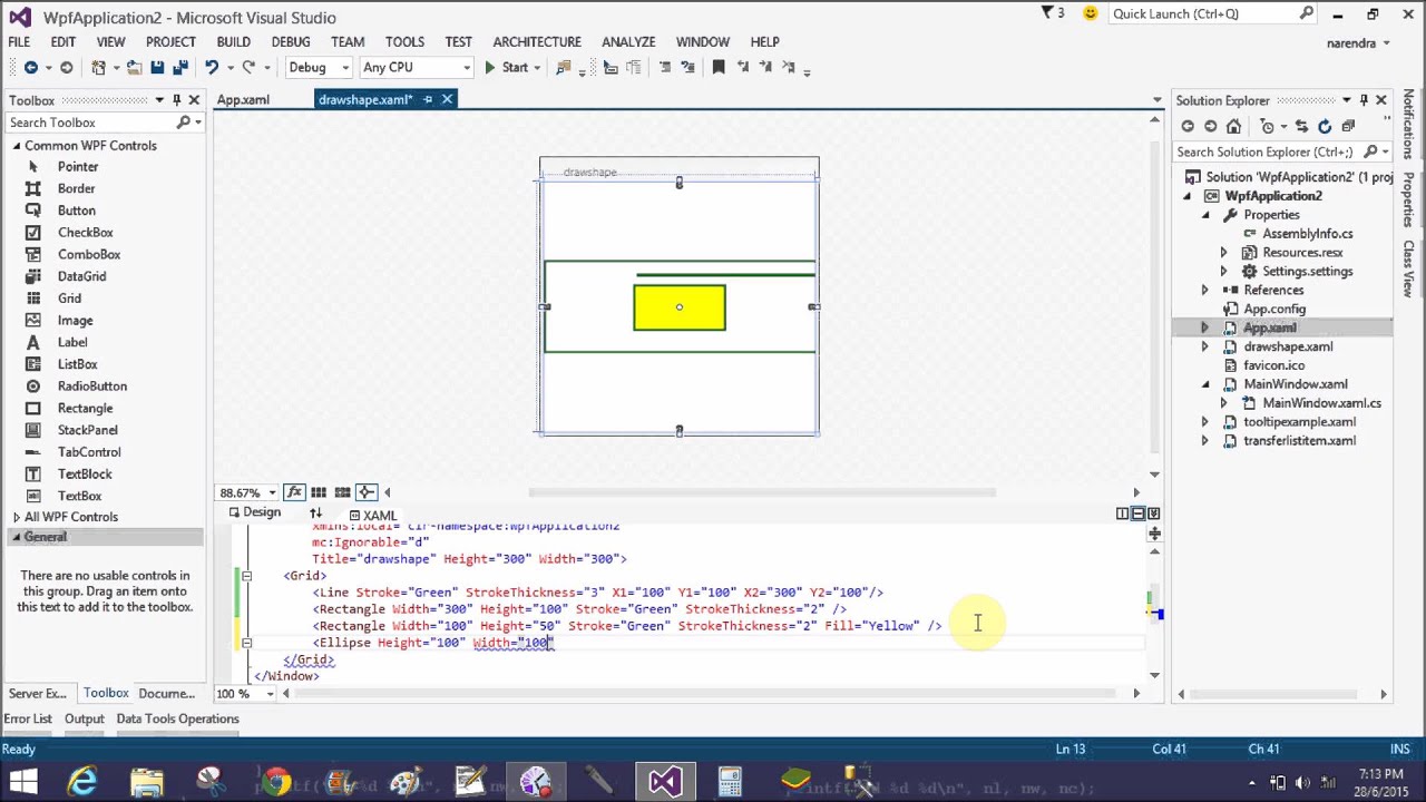 How to design shape in wpf
