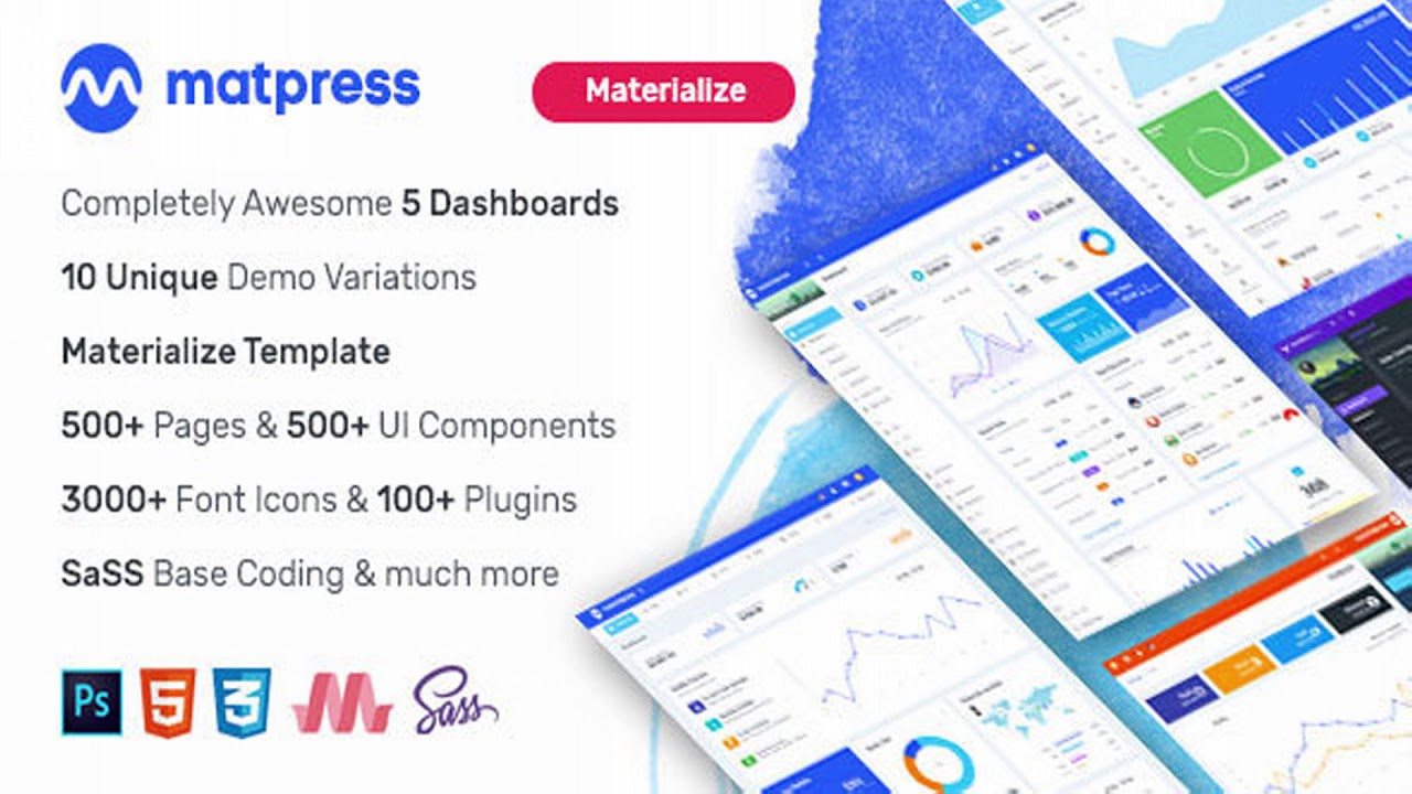 MatPress - Materialize Admin Template | Themeforest Website Templates and Themes