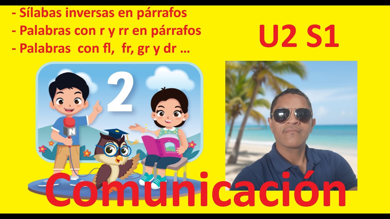 Sílabas inversas en párrafos. Comunicación 2° grado Tomo 1