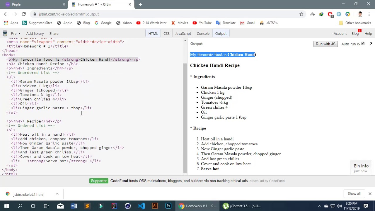 Homework Assignment # 1  Lists