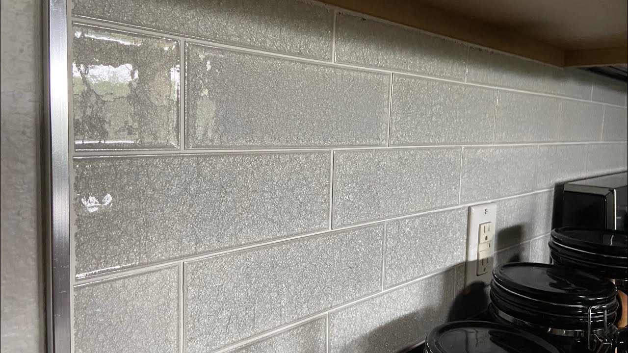 Subway Tile Backsplash 1/3 Offset Pattern DIY