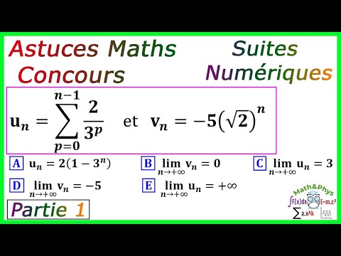 Astuces Maths Concours - Astuces Concours - Les Suites Numériques Astuces - [Partie 1]