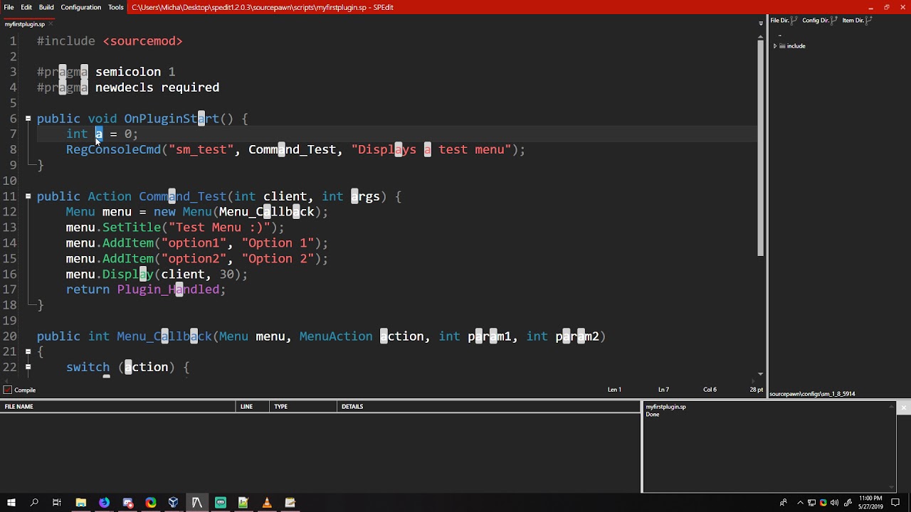 SourceMod Plugin Tutorial - 5 - Menus & Ternary Operations