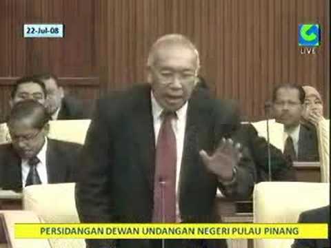 Penang State Assembly, 22/7/08: N1 – Penaga, YB Dato Azhar Ibrahim ...