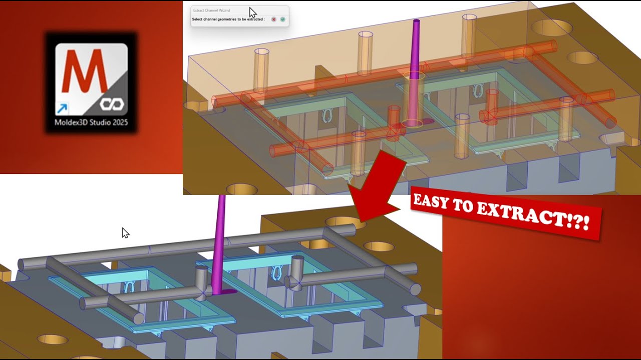 Mold Extraction Tutorial for Simulation | Moldex3D Studio 2025 | Advanced Tips & Tricks