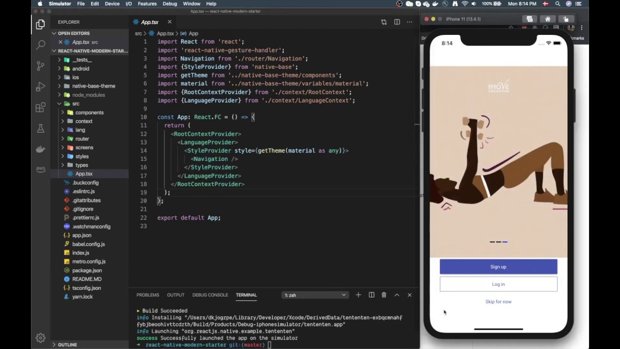 React Native modern starter kit (template)