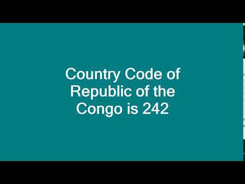 Country Code of Republic of the Congo is 242