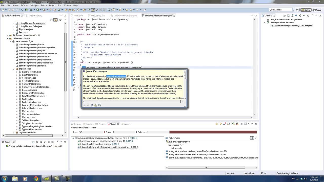Walkthrough Solution for Java Practice Assignment #1