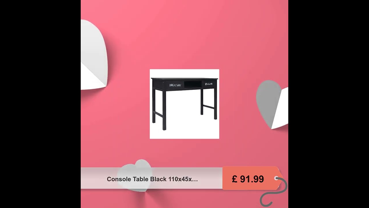 Console Table Black 110x45x76 cm Wood