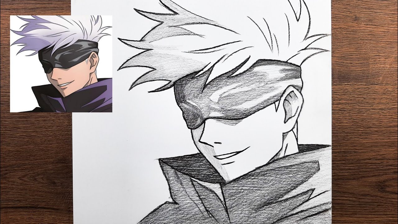 How to draw Gojo Satoru - Step by step anime drawing tutorial