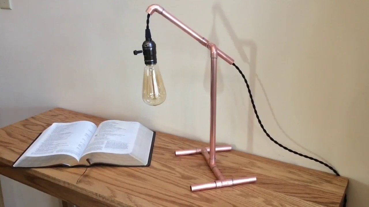 DIY Steampunk Industrial Style Copper Table Lamp