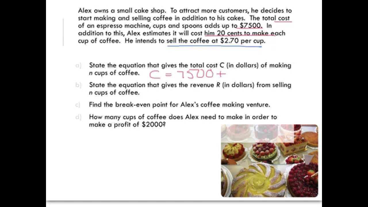 Break-even analysis question