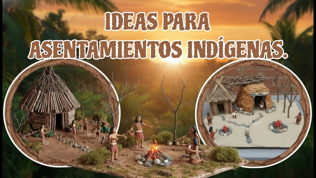 Maquetas de asentamientos indígenas, ideas.
