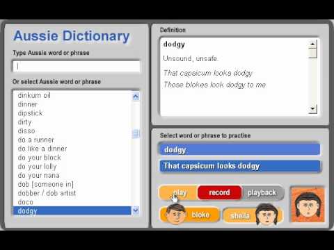 Aussie Dictionary - Aussie words starting with D