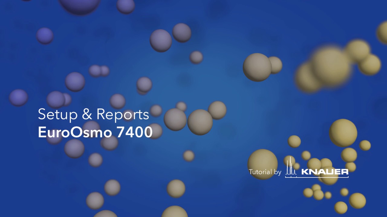EuroOsmo 7400 FAQ: Report & setup, data export
