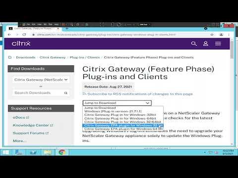 Citrix Gateway Endpoint Analysis plugin ( EPA) Download and Installation steps | Windows 8/10 |