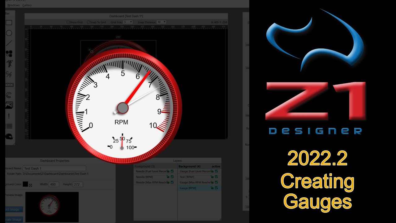 Z1 Designer: Creating Example Gauges