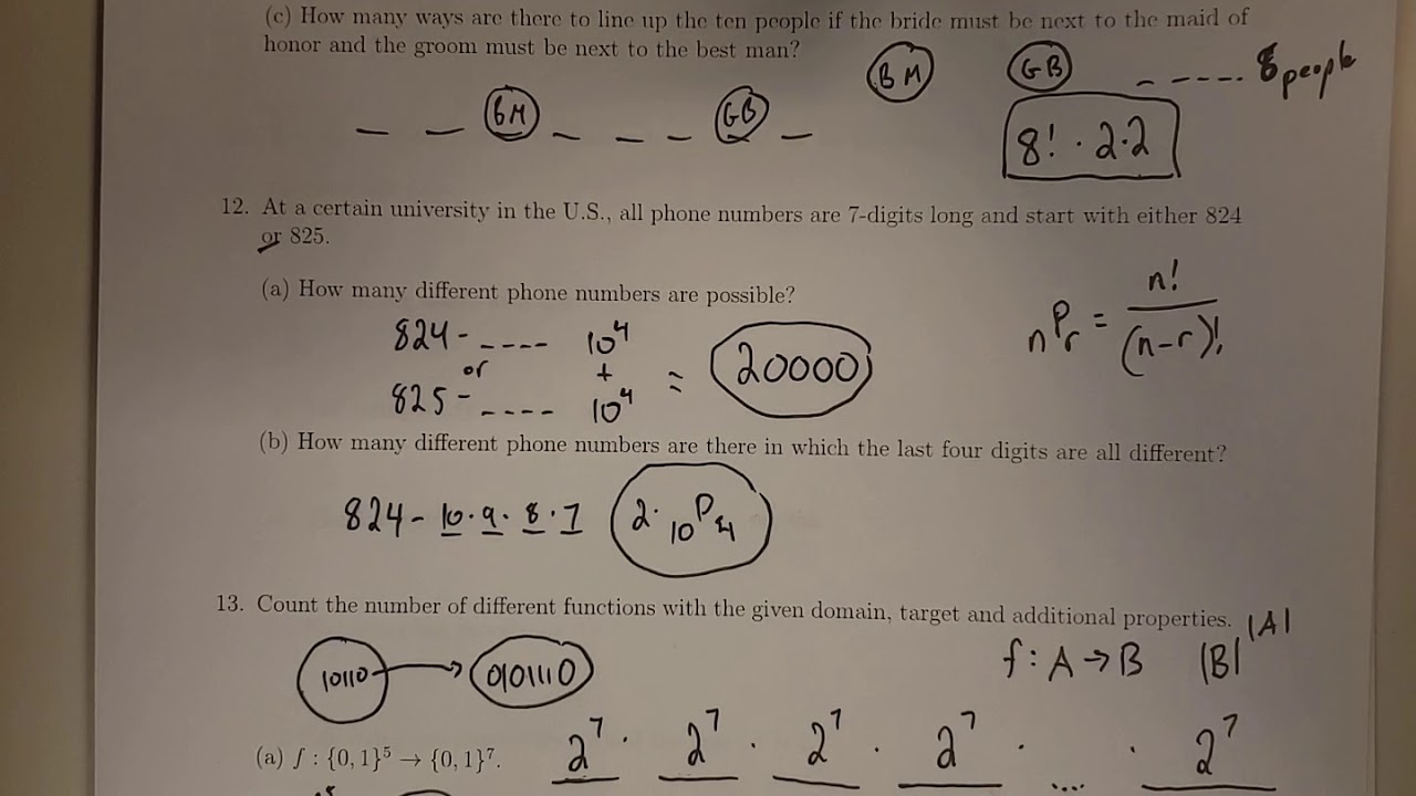 8.4 - 8.5 Counting Permutations and Subsets