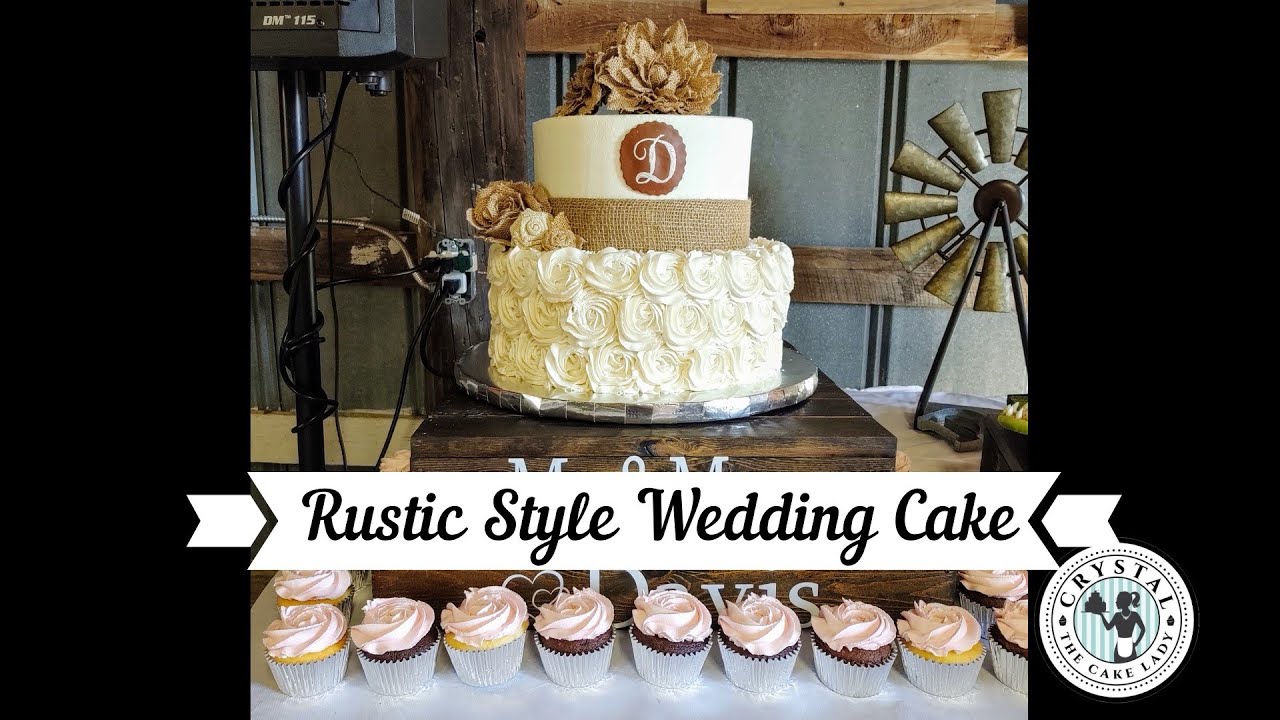 Simple Rustic Wedding cake Tutorial