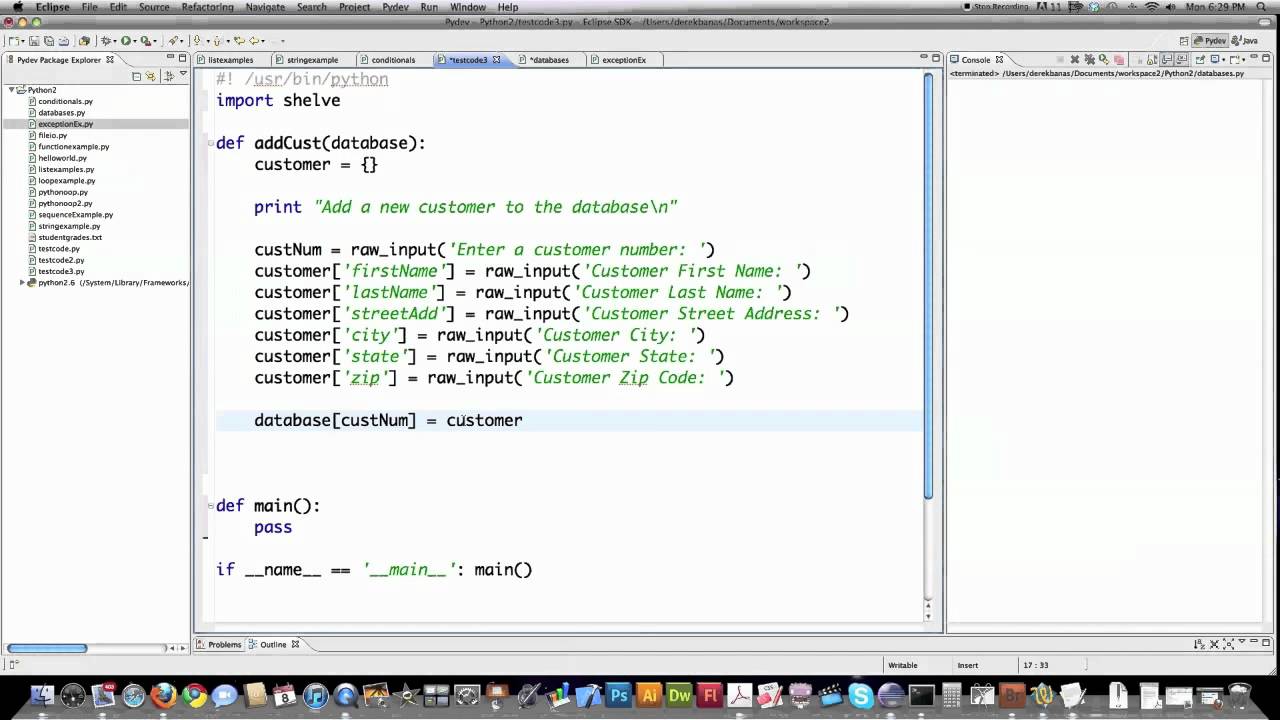 Python 2.7 Tutorial Pt 11