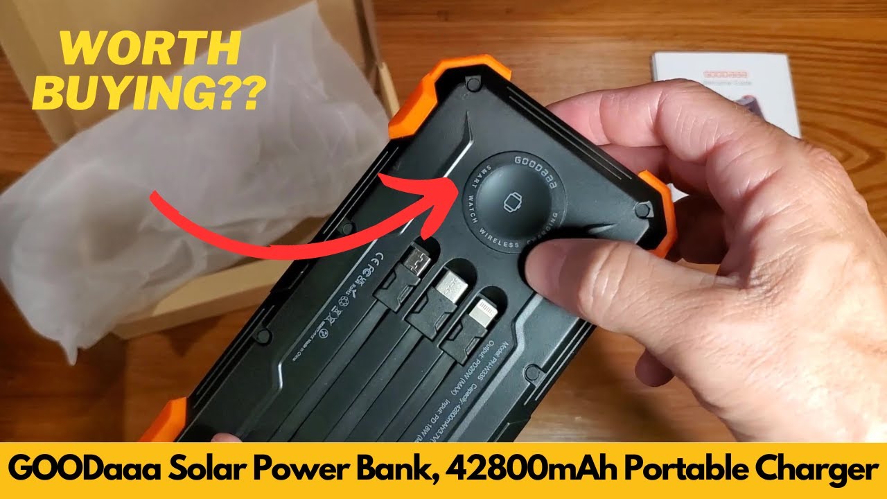 GOODaaa Solar Power Bank, 42800mAh Portable Charger Three USB Port 20W Fast Charging | Worth Buying?