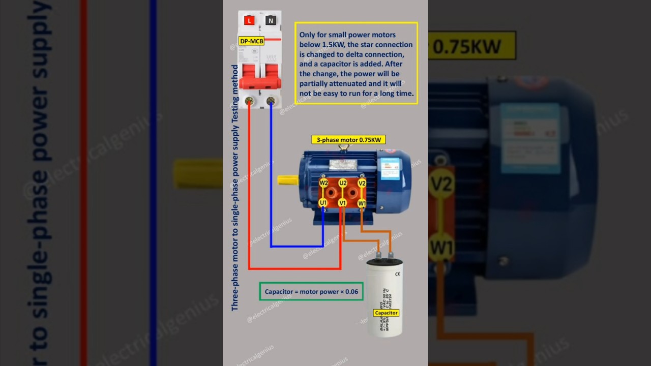 How to Run a 3-Phase Motor on a Single-Phase Power Supply | How to connect a 3-phase to single phase