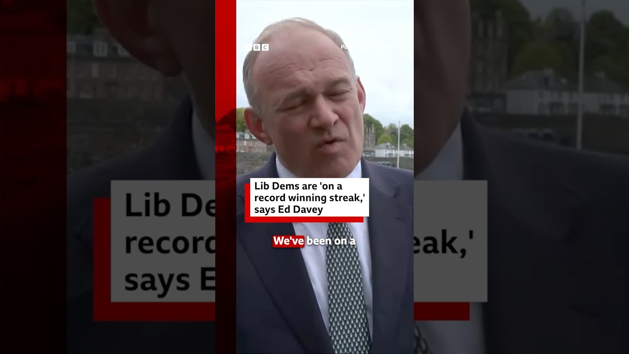 Lib Dems are 'on a record winning streak,' says leader Ed Davey. #BBCNews