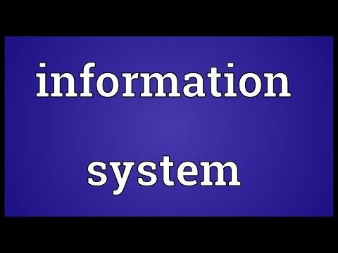 Information system Meaning