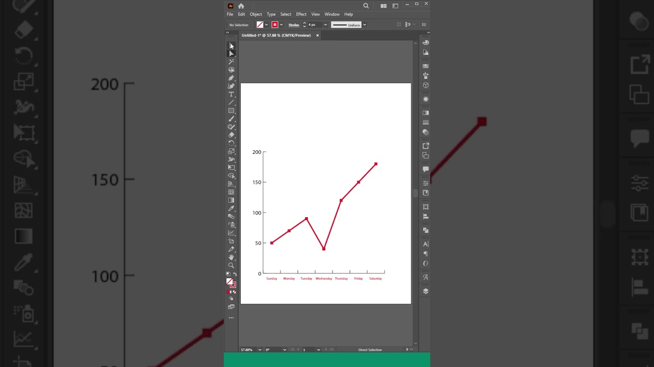 How to use Line Graph Tool in Adobe Illustrator (Part89)