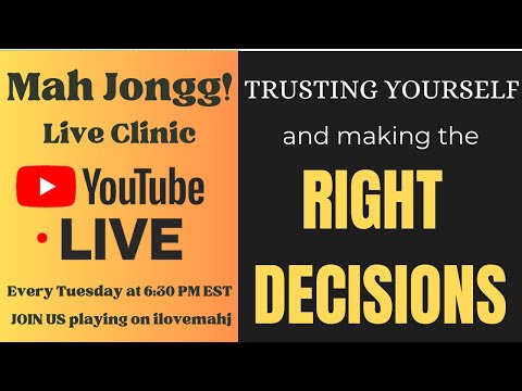 How to Play Mah Jongg pick a hand TRUST yourself 2023 7-25 Live Clinic i❤️mahj #chaos #mahjong