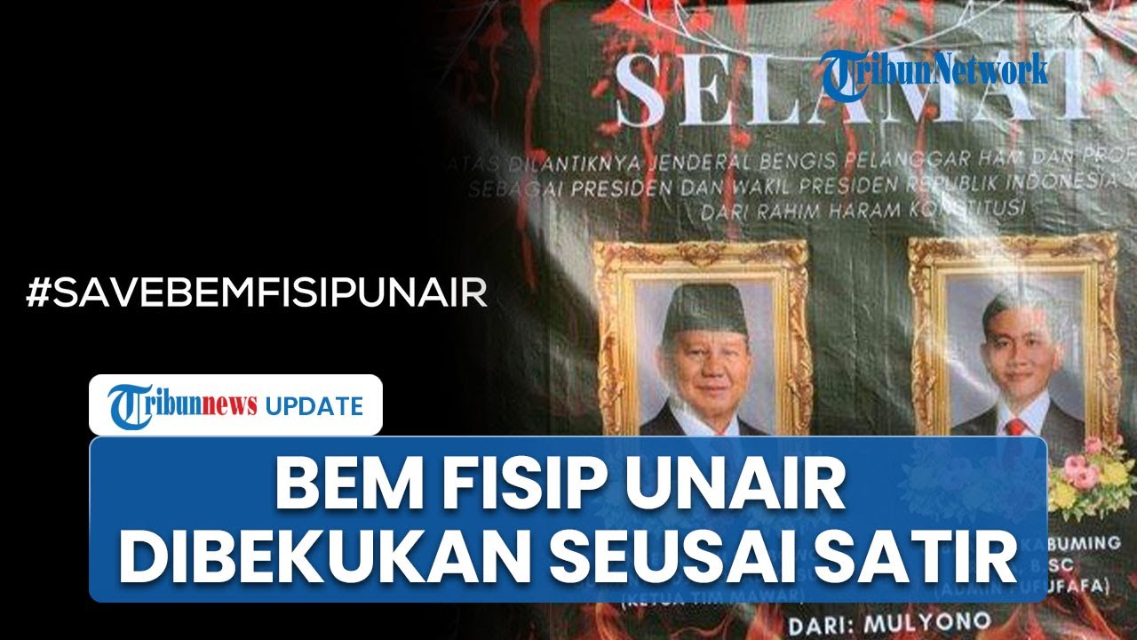 Buat Karangan Bunga Ucapan Satir untuk Prabowo-Gibran, BEM FISIP Unair ...
