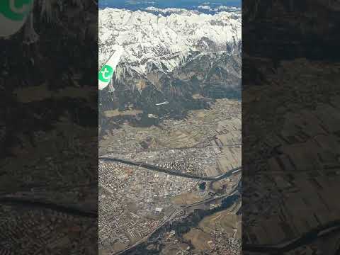 Flying above the Austrian Alps | Take off from Innsbruck Airport.
