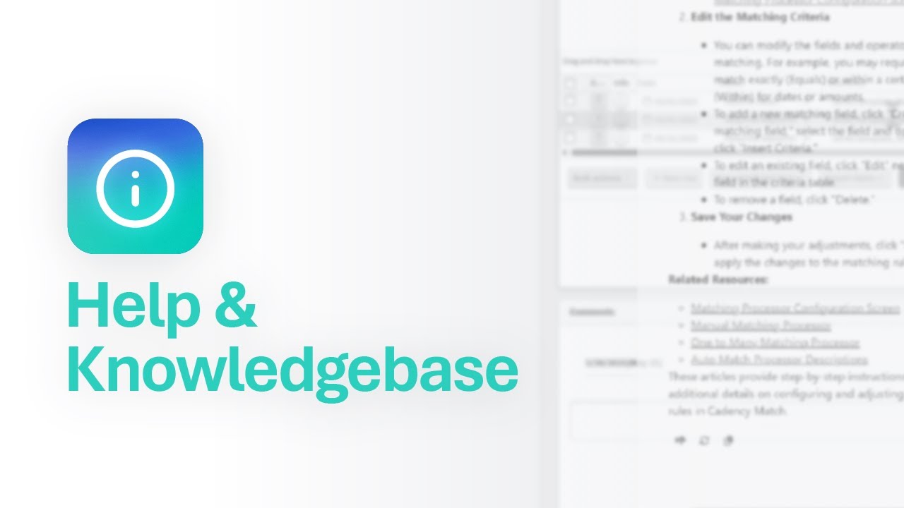 Help Capability & Knowledge Base - Trintech AI Use Case
