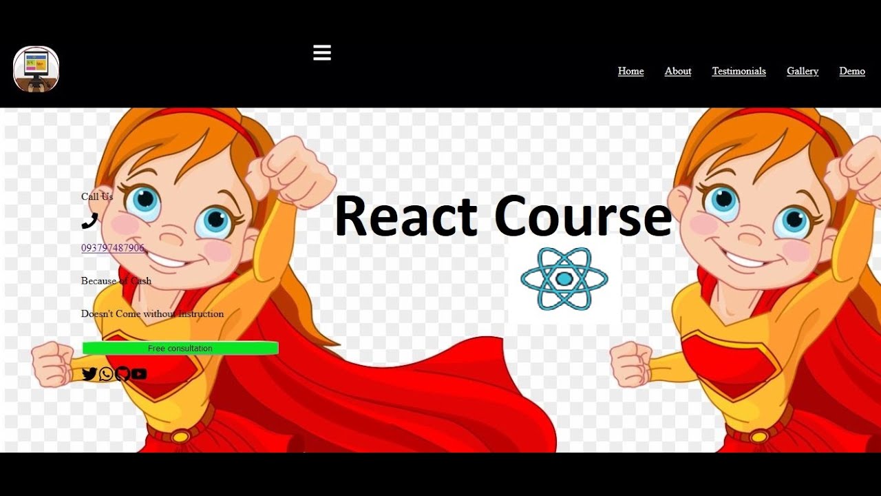 Create Responsive WEB page by React JS and Node@JS