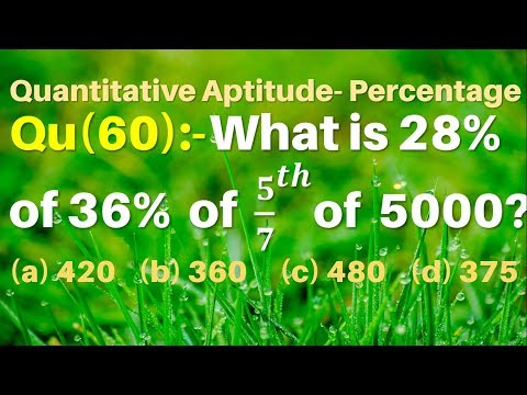 Q60 | What is 28% of 36% of 〖5/7〗^th of 5000?
