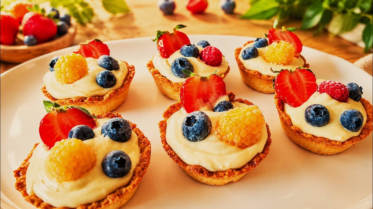 Creamy Mini Fruit Tarts 🍓 Easy & Beautiful Dessert Recipe