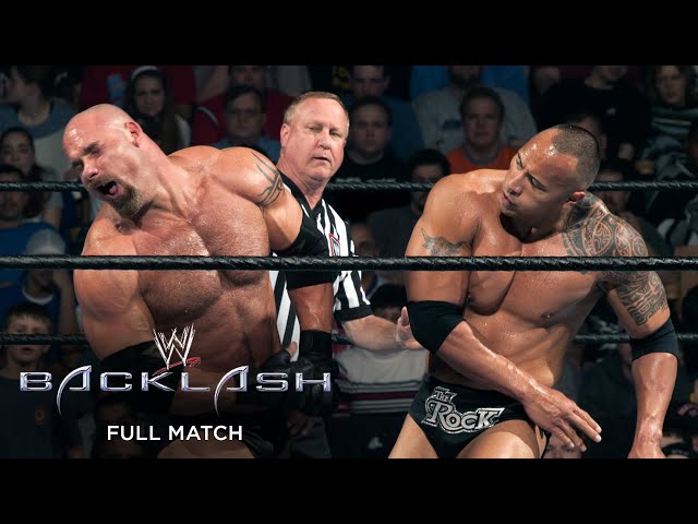 Who did The Rock want to face instead of Goldberg at Backlash 2003?