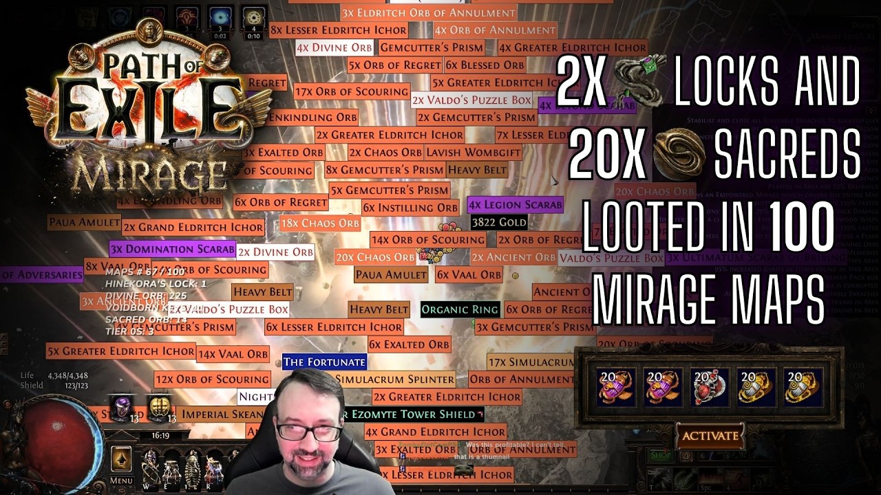 [PoE 3.28] 100 %Currency Maps with Double Wisps - Prep & Results (30-60 div+ per hour)