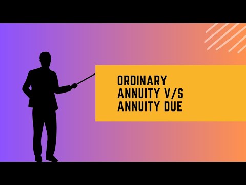 Difference between Ordinary Annuity and Annuity Due #annuity