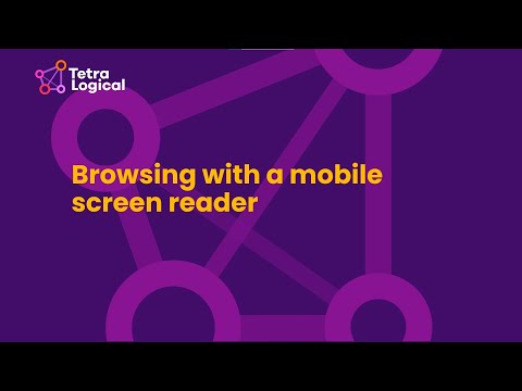 Browsing with a mobile screen reader