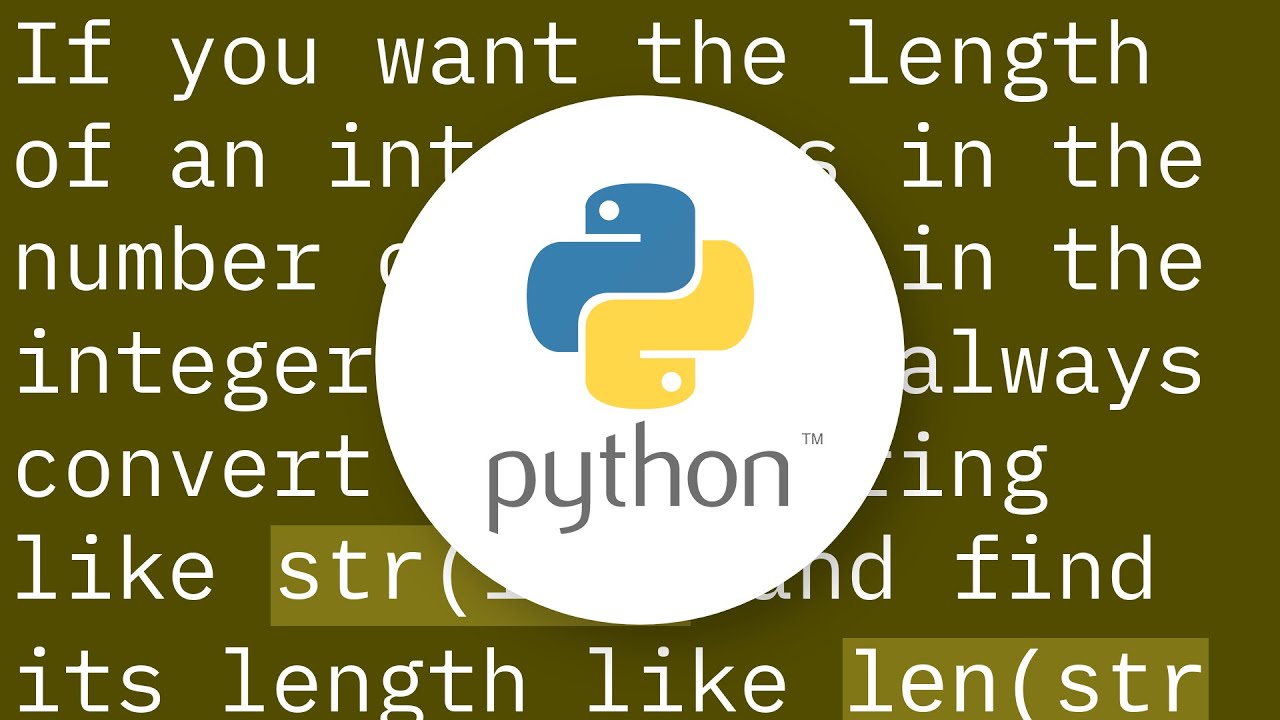 How to find length of digits in an integer?