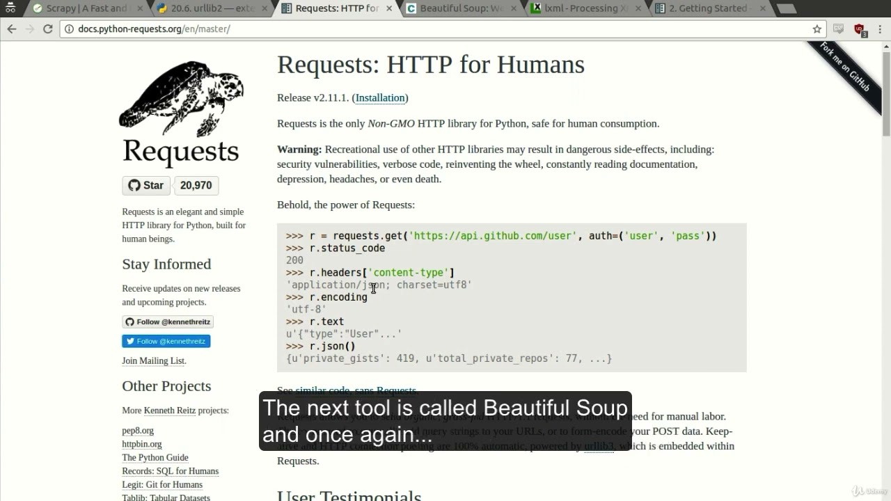 Other Web Scraping Python Frameworks Overview | Scrapy vs  Other Python Web Scraping Libraries