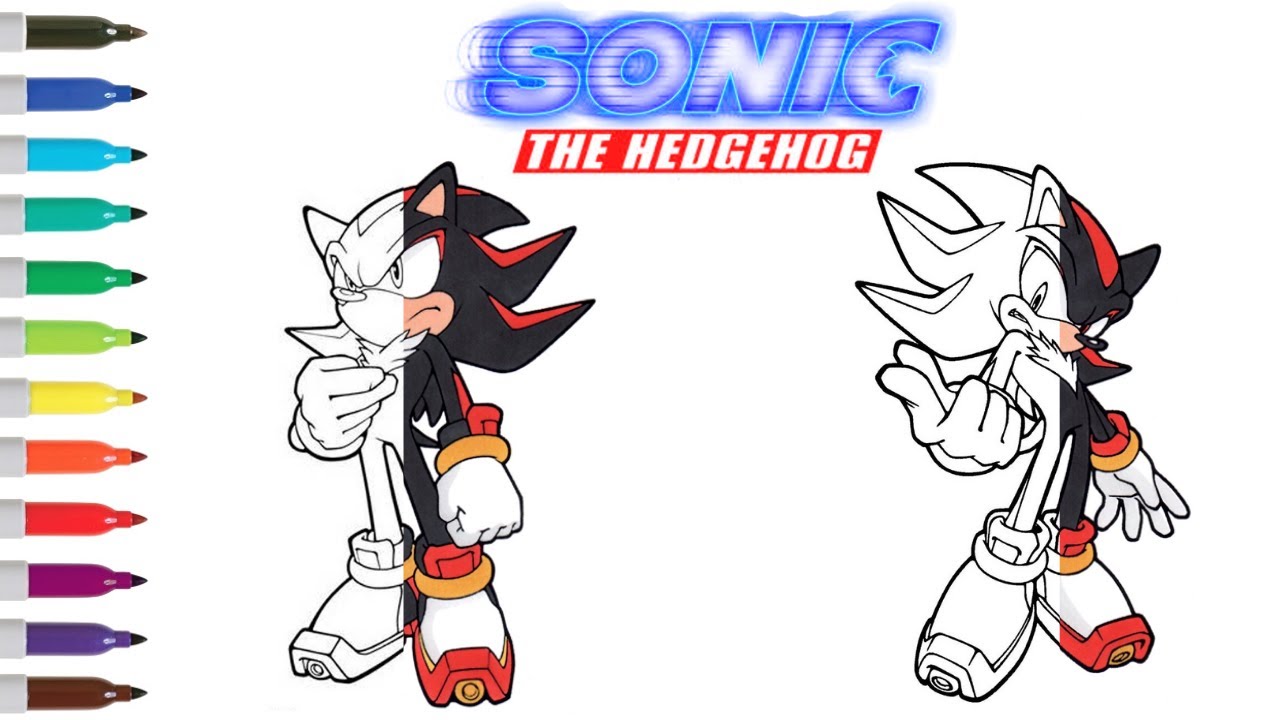 Sonic the Hedgehog Coloring Book Pages | Shadow the Hedgehog Coloring Page