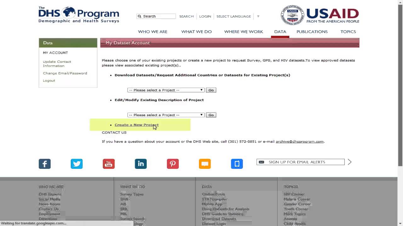 Data: Access DHS Data (HD)