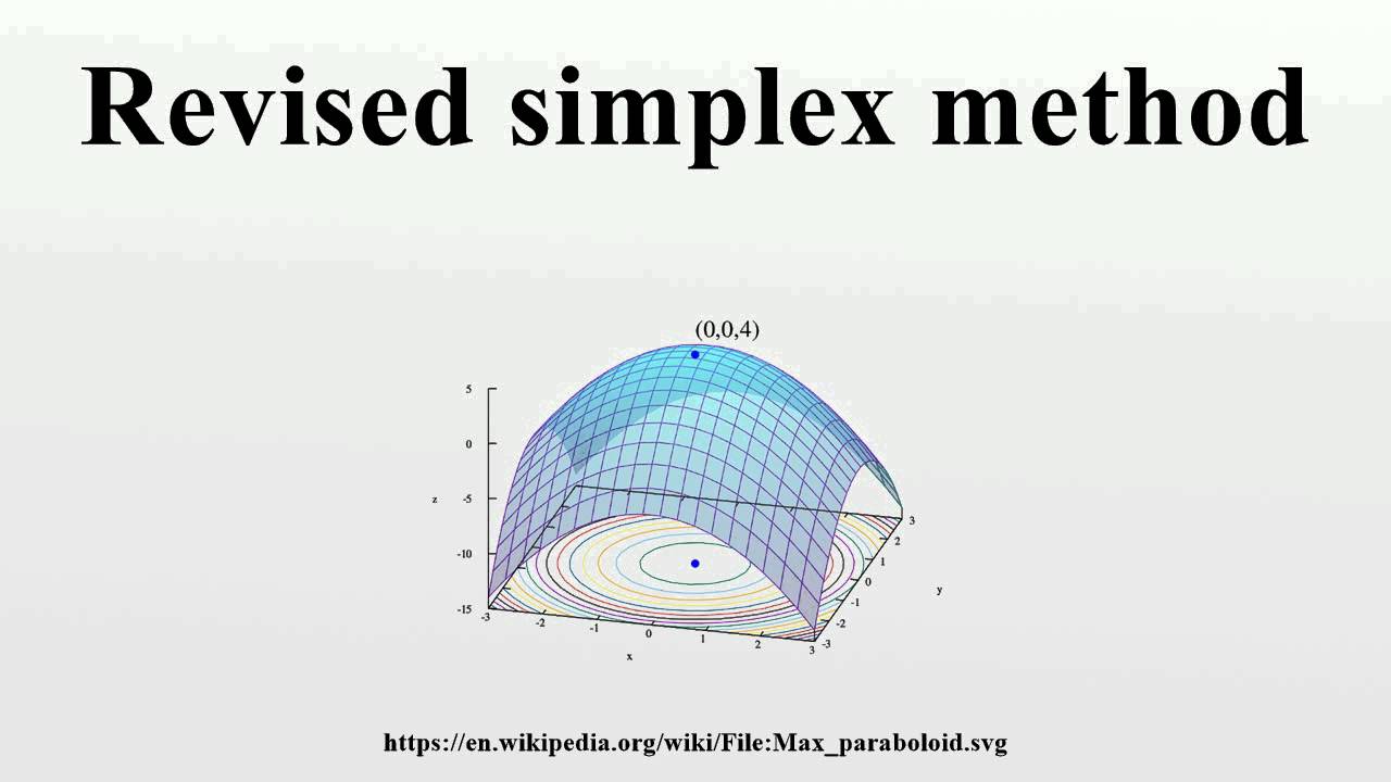 Revised simplex method
