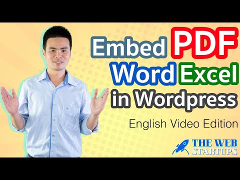 How to embed PDF Word Excel in Wordpress Website ????