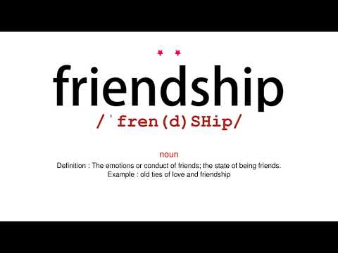 How to pronounce friendship - Vocab Today